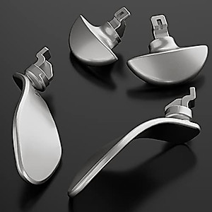 eXtremeRate Back Paddles for PS5 Edge Controller, Metallic Silver Replacement Interchangeable 4PCS Metal Back Buttons for PS5 Edge Controller - Controller NOT Included