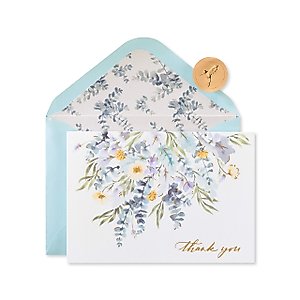 Papyrus Sympathy Thank You Cards with Envelopes, Leaves (12-Count)
