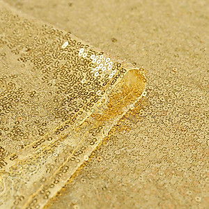 GFCC Glitter Gold Sequin Tablecloth 60x126 Party Wedding Halloween Christmas Baby Shower Table Cover