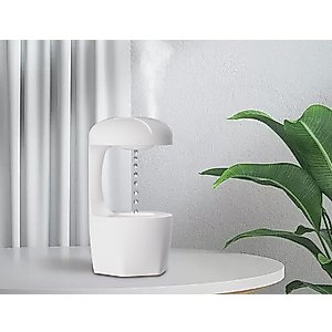 RooXchowla Humidifiers for Bedroom, Anti Gravity Humidifier, Water Drop Humidifier with Night Light,Rain Cloud Humidifierhigh-capacity Silent humidifier for Bedroom/Baby Nursery/Bathroom/Living Room.