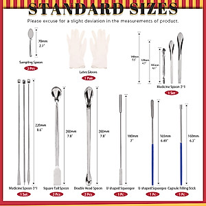 Hilitchi 16Pcs Stainless Steel Capsule Filling Machine Kits for #000 00 0 1 2 3, Filling Tray Powder Tamper Tool Tamper Tool Spoon Micro Lab Scoop Spoon Lab Spatulas Lab Scoop