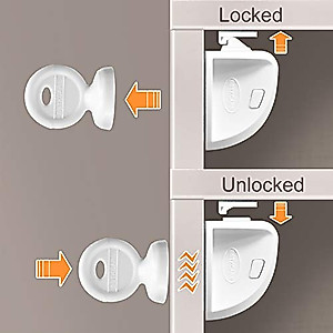 BBTKCARE Cabinet Locks for Babies | Adhesive Magnetic Baby Locks | Baby Proofing | Set of 4 Locks and 1 Keys