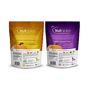 Fruitables Baked Pumpkin Dog Treats – Healthy Low Calorie Dog Treats – Free of Wheat, Corn & Soy – Training Treats for Dogs, Dog Treats, Sweet Potato Dog Treats, 7 oz (Pack of 10)