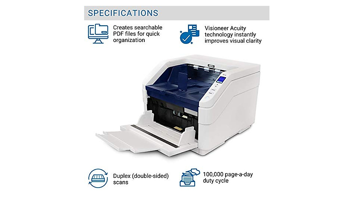 Visioneer Xerox W110: 120ppm Office Scanner | 500 ADF
