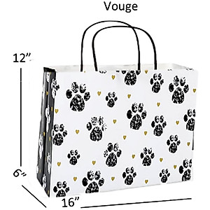 Pooch Paw Doogie Print Paper Large Shopper Gift Bag Quantity of 5