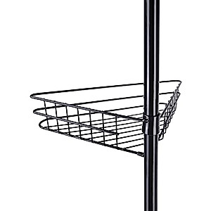 JUMPGA Aquaterior 4 Layers Shower Corner Pole Caddy Shelf Bathroom Wall Storage Metal Rack Holder