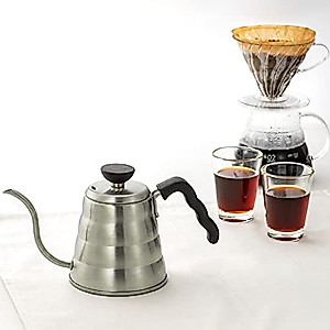 Hario V60 "Buono" Gooseneck Coffee Kettle, 700ml, Stainless Steel, Silver