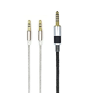 Sukira HiFi Cable with 4.4MM Balanced Male Compatible for Beyerdynamic T1 2nd / T5p Second Generation Headphones and Sony WM1A, NW-WM1Z, PHA-2A Silver Plated Audio Cable