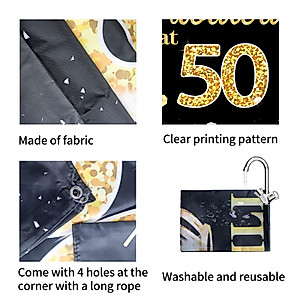 Still Fabulous at 50 Door Banner, Women Happy 50th Birthday Sign Party Door Banner Decorations, Cheers to 50 Years Door Cover Party Decorations