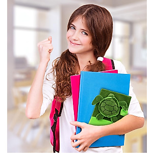 DolliBu Sea Turtle Plush Notebook - Sea Turtle Stuffed Animal Girls and Boys Writing Journal, Cute Stationery Notebook, Plush Sea Turtle Notebook Toy with 80 Pages of Writing Journal - 4.5x5.75 Inches