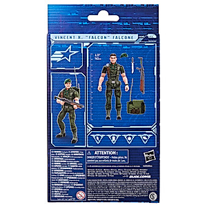 G.I. Joe Classified Series Vincent R. Falcon Falcone Action Figure 64 Collectible Premium Toy, Multiple Accessories, 6-Inch-Scale, Custom Package Art