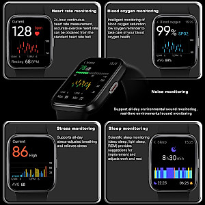 DECWIN Smart Watch, 1.69"(Call Receive/Dial) Smartwatch for Men Women,Alexa Built-in,Heart Rate Sleep Monitor,Music Control,2022 Waterproof Swimming Fitness Tracker Compatible Android iOS Phone