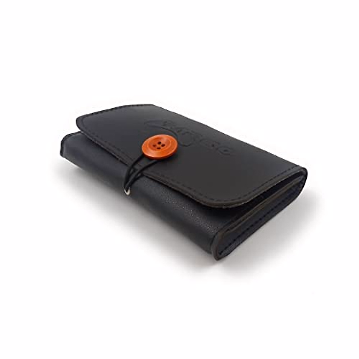 MRGC PU Leather Case Carrying Bag for Anbernic RG351MP / RG351P / RG350 / RG350M / RG350P / RK2020 / RGB10 - Portable Travel Case, Protective Pouch for Handheld Retro Game Console (Black)