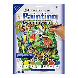 Royal & Langnickel Painting by Numbers Junior Small Art Activity Kit, Jungle Scene