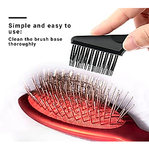 2pcs Hair Brush Cleaner Rakes, Cleaning Tool Set for Removing Hair Dust, Lint, Debris from Hairbrush, Comb, Hot-Air Brush