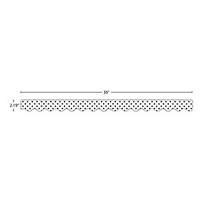 Teacher Created Resources Black Polka Dots on White Scalloped Border Trim (5593)