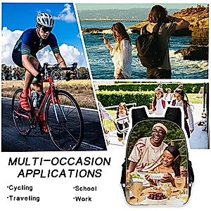 Fedalust Custom Backpack, Personalized Photo Bookbag School Backpack Lunch Box, Customize Travel Backpacks Back to School Accessories