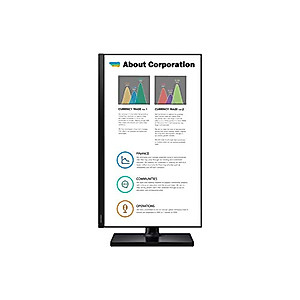 SAMSUNG FT45 Series 22-Inch FHD 1080p Computer Monitor, 75Hz, IPS Panel, HDMI, DisplayPort, USB Hub, Height Adjustable Stand, 3 Yr WRNTY (LF22T454FQNXGO),Black