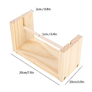 Yaami Yarn Spool, French Hemp Wooden Crochet Thread Rack Twine Holder With Twirling Mechanism String Sewing Spinner Knitting Embroidery Stand Dispenser Weaving Macrame Tool for Home Mall Store 20cm