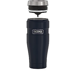 THERMOS Stainless King Vacuum-Insulated Travel Tumbler, 16 Ounce, Midnight Blue