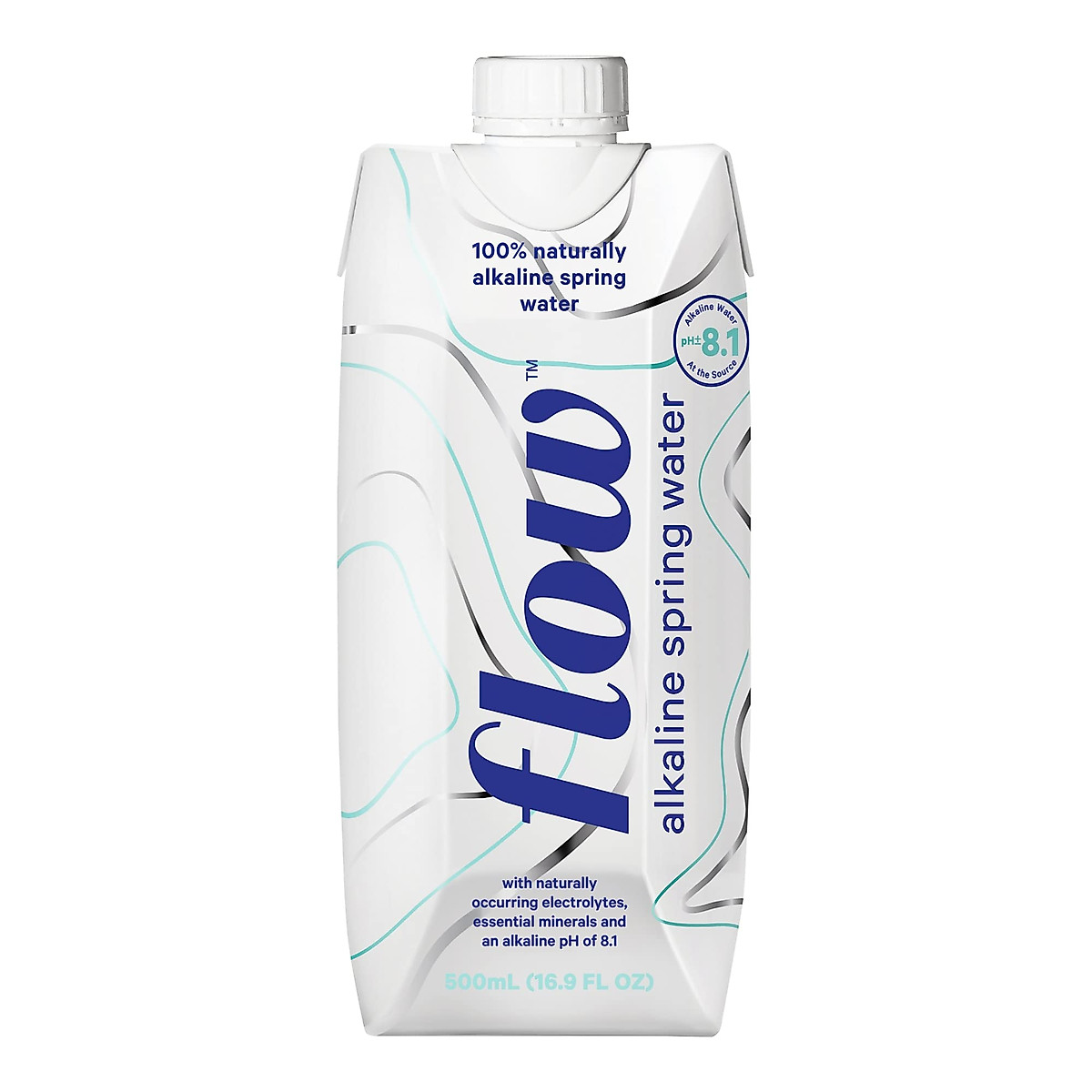 Flow Alkaline Spring Water - Refreshing Taste Of Natural Alkaline Water With Natural Electrolytes, Eco-Friendly Packaging, Non-GMO And BPA-Free. Unflavored. 12 Pack of 16.9 FL Bottles