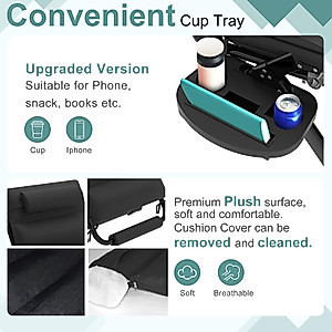 Slendor Oversized Zero Gravity Chairs, XL Anti Gravity Chair, Folding Lounge Recliner, Reclining Patio Chair for Lawn Backyard w/Washable Cushion Cover, Cup Holder, Support 350lbs, Black