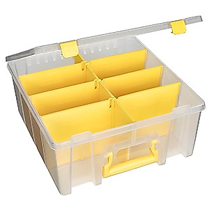 ArtBin Super Satchel Compartment Box - Stackable Durable Art Storage with 8 Removable Compartments, Smart Closure, and Portable Design for Craft Supplies, Threads, Ribbons, Paint Tubes