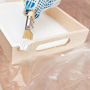 8 Pack 12 x 9 Ft Extra Large Plastic Drop Cloths for Painting, Thickened Painter's Disposable Plastic Cover for Painting Protection,Plastic Tarp Sheeting for Painting Furniture Floor Protector (8)