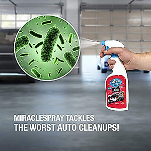 MiracleSpray for Auto - All Purpose Super Cleaner for Car Interior and Exterior Detailing - Easy to Use on Upholstery Fabric - Leather, Plastic, Rubber, Vinyl - (16 oz)