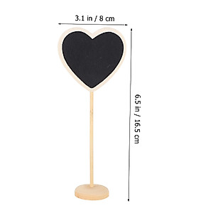 10pcs Message Board Decorations for Home Household Decor Mini Chalkboard Heart Chalkboard Name Plate Board Chalkboard Name Plate Mini Message Blackboards Mini Blackboard Decor Wood