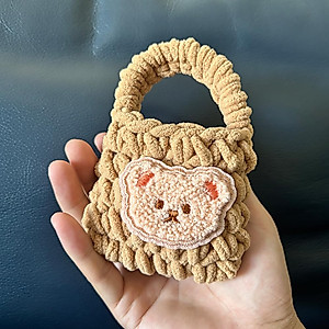 Handmade Cotton Protective Case for Airpods Pro 1 2, for Airpods 3 2 1, Galaxy Buds 2 Pro 2022, Buds 2 Pro Live, Crochet Headphones Cover, Earbuds Small Storage Bag Handmade Gift