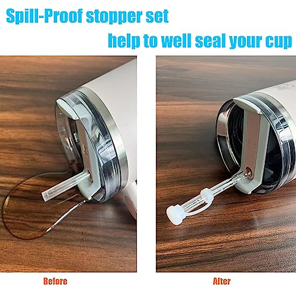 2 Set Spill Proof Stoppers Compatible For Stanley H2.0 40oz & 30oz Tumbler, Slicone Leak Stopper For H2.0 Quencher Cups, Leakproof Seal Set Stanley Cup Accessories