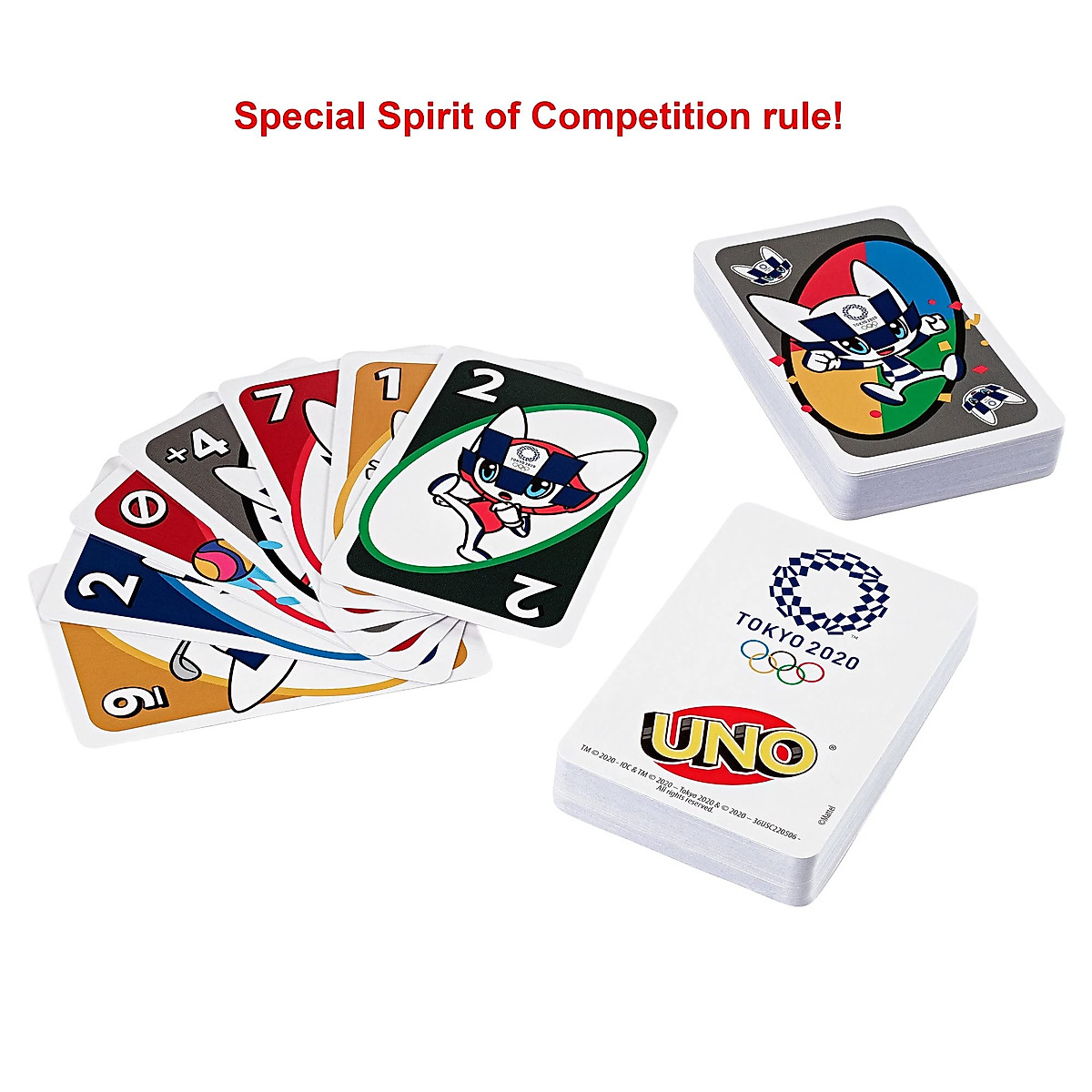 Mattel Games UNO Olympic Games Tokyo 2020 Card Game, with 112 Cards and Instructions for Players 7 Years and Older, Great for Kid, Family or Adult Game Night