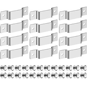 Metal Tape Measure Holder Clip, Small Tool Belt Tape Measure Holder Metal Belt Clip with Rivets for Drill, Measurement Tape, Leather Pocket Tool(12 Pcs)