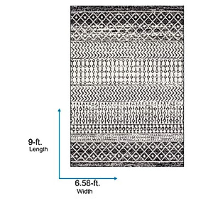 Artistic Weavers Chester Boho Moroccan Area Rug,6'7" x 9',Black