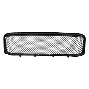 Spec-D Tuning Glossy Black ABS Honeycomb Mesh Hood Grille 1PC Compatible with 1999-2004 Ford F250 F350 Super Duty