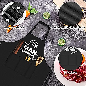 Nialnant Funny Aprons for Men,Adjustable Chef Aprons for Men,Cooking Aprons with 3 Tool Pockets,Bib Apron for Gag Gifts,Birthday,Father's Day Gifts,Cooking,Grilling,Waterproof & OilProof