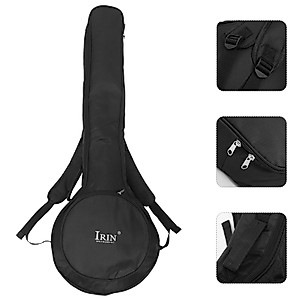Banjo Gig Bag Banjo Case: Black Kmise Carrying Gig Bag Interior Padded Hardshell for String Full Size Resonator Banjos