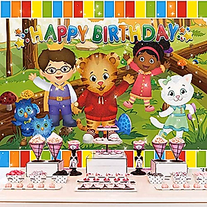 Daniel Tiger's Backdrop Party Supplies for Boy Birthday Baby Shower Birthday Decorations Banner Set Decor Background 7x5ft