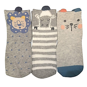 BSLINO Baby Socks 6 Pairs Non Skid 12-36 Months Baby Boys Girls Toddler Anti Slip Skid Slipper Stretch Socks Footsocks Sneakers Socks