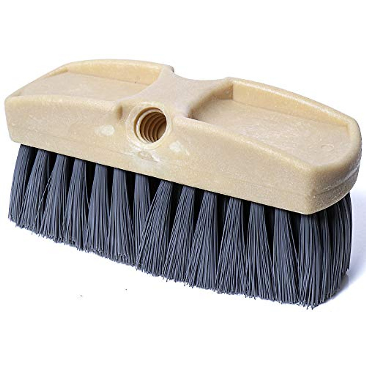 GUTTER MASTER GutterMaster GM-214P-8 Grey 8 Inch Oblong Medium Stiff Flow Through Floor and Deck Scrub Brush Head