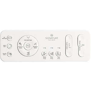 Signature Hardware 467007-B Carraway 1.28 GPF One Piece Elongated Chair Height Toilet with Left Hand Lever - Bidet Seat Included