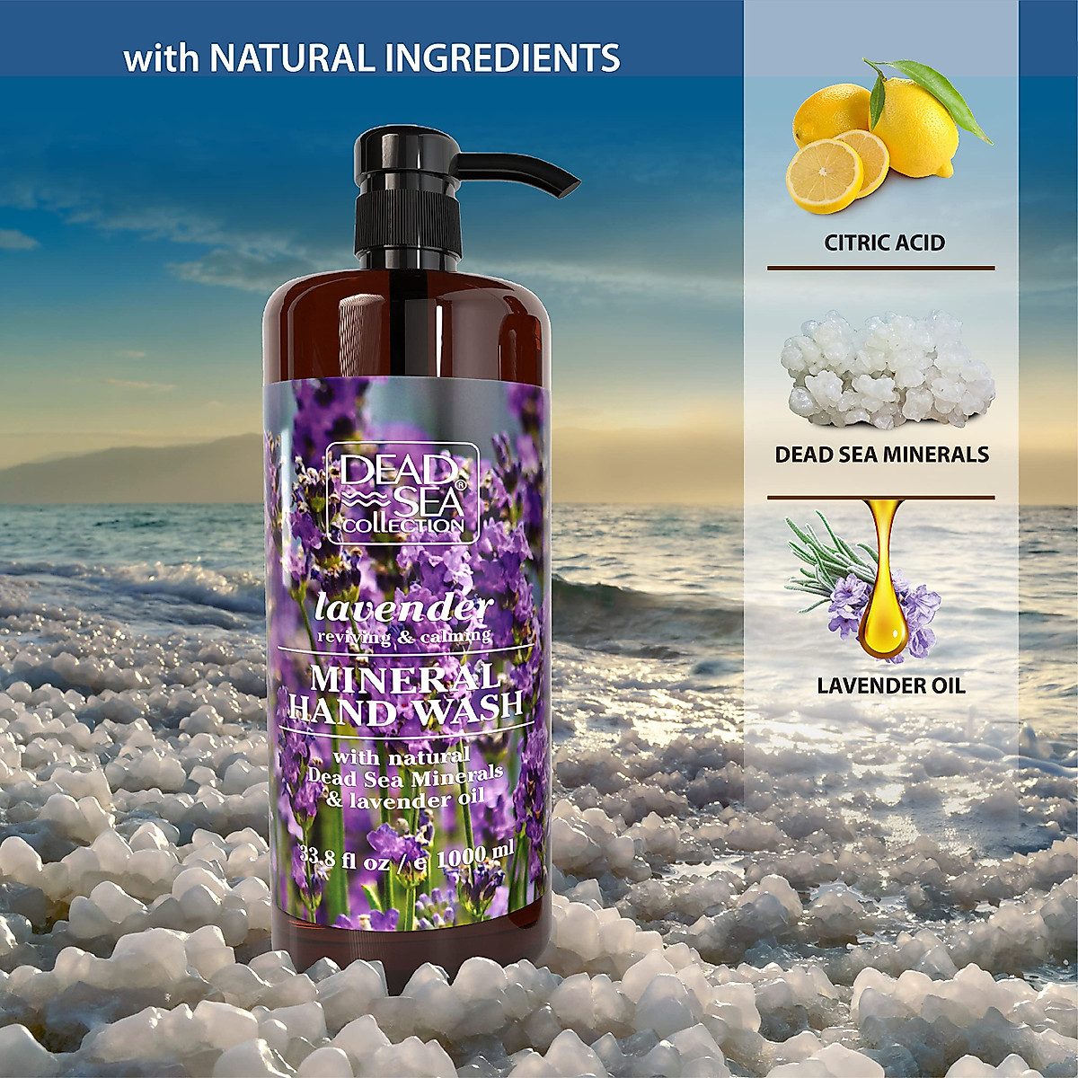 Dead Sea Collection Lavender Liquid Hand Soap - Pack Of 2 (33.8 Fl. Oz Each)