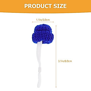 POPETPOP 10Pcs Chicken Hats for Hen Knitting Mini Hats Adjustable Pet Hats Pet Chicken Hat Decors (Mixed Style)