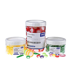 Syringe Filters PVDF Hydrophilic Filtration 0.22um 13mm Membrane Diameter Lab PVDF Membrane Disc Non-Sterile by Labfil, Pack of 100