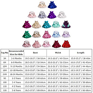 IMEKIS Toddler Girl Christening Baptism Gowns with Headband Bowknot Pageant Wedding Birthday Kids Princess First Communion Dresses Baby Dedication Dress Blessing Outfit Xmas Party Teal 12-18 Months
