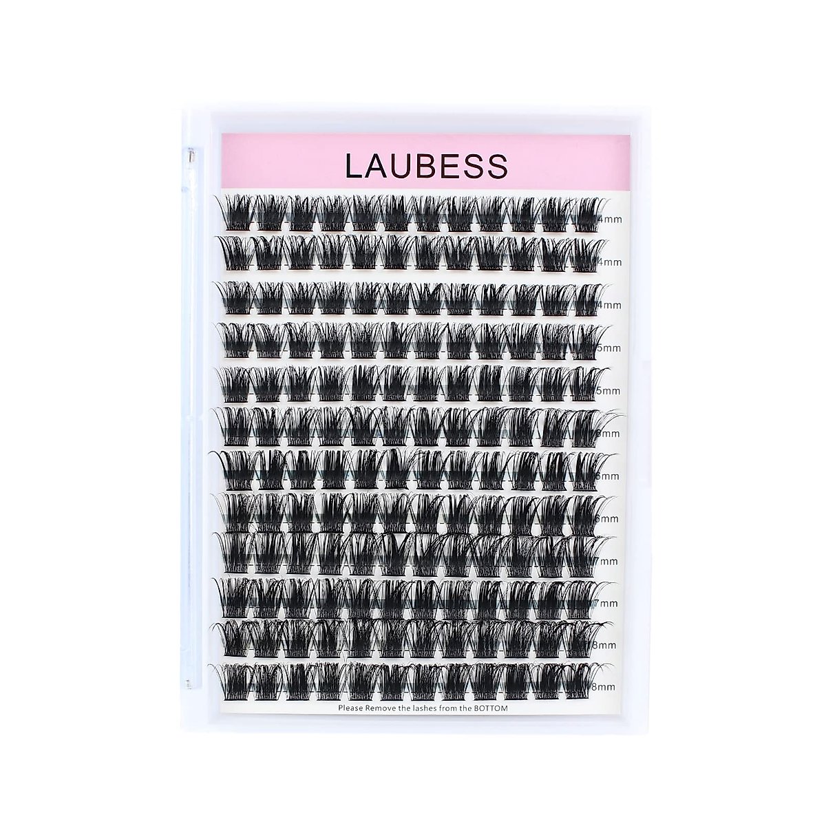 Cluster Lashes 14-18mm 144pcs Individual Lashes Volume Eyelash Clusters Mixed Tray DIY Lash Extension Fluffy Cluster Eyelash Extensions Kit Soft Lash Clusters (01-0.07D, 14-18mm)