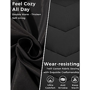 wantdo Women's Hooded Winter Coat Windproof Puffer Jacket with Hood Black Medium