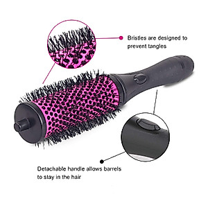 XC Global Round Hair Brush Set : with Detachable Barrels Styling Tool, Round Hair Brush for Blow Drying with 6 Barrels 1 Handle, 3 Different Hair rollers to Create Your Hairstyle