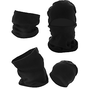 Tatuo 4 Pieces Fleece Neck Warmer Winter Scarf Multifunctional Headgear for Windproof Dust Skiing Hiking Cycling (Style 1) (Style 1)